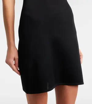 Saint Laurent Jersey Minidress - Black