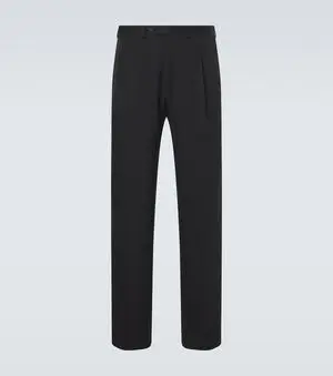 SAMAN AMEL Amo Silk Wide-leg Pants - Black