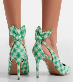 AQUAZZURA Bow-detail Checked Pumps