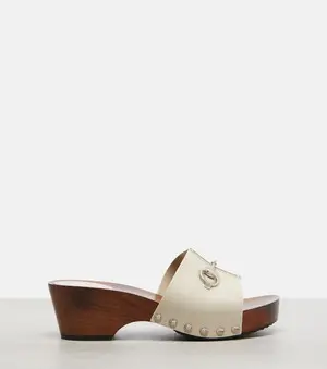 Gucci Horsebit Leather Clogs