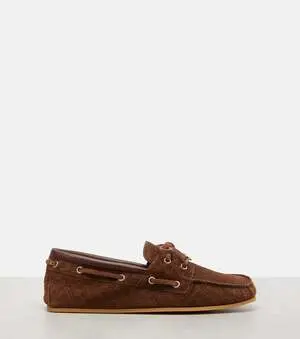 Gucci Gg Suede Boat Shoes