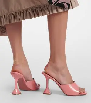 Amina Muaddi Lupita Patent Leather Mules