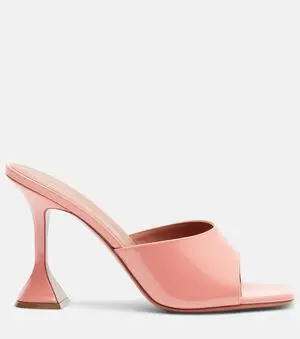 Amina Muaddi Lupita Patent Leather Mules
