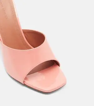 Amina Muaddi Lupita Patent Leather Mules