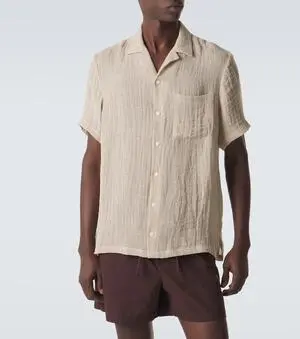 Le Kasha Linen Bowling Shirt