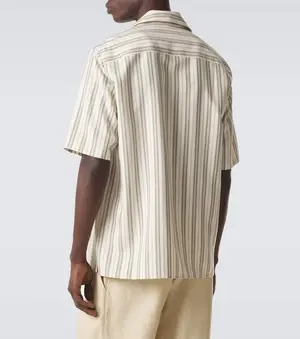 Le Kasha Striped Silk Bowling Shirt