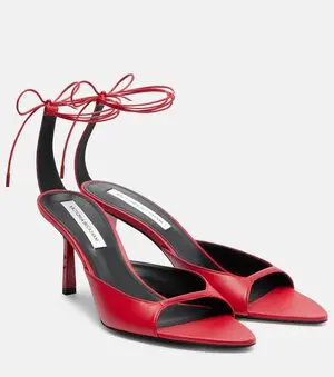 Victoria Beckham Eliza 75 Leather Sandals - Red