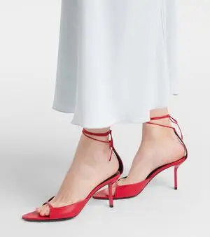 Victoria Beckham Eliza 75 Leather Sandals - Red