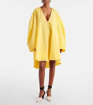 Jacquemus Paysan Cotton-blend Poplin Minidress - Yellow