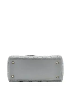 Dior Lady Nm Medium Satchel Cannage Quilt Lambskin - Grey