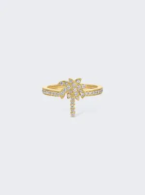 ANITA KO 18k Yellow Gold Diamond Palm Tree Pinky Ring - Yg