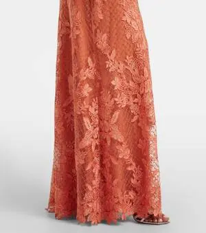 Elie Saab Embroidered Lace And Tulle Gown