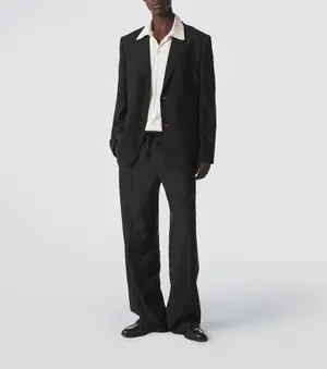 Dolce & Gabbana Virgin Wool Twill Wide-leg Pants