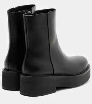 GIANVITO ROSSI Hiro Leather Platform Ankle Boots