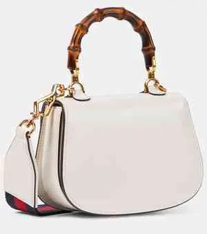Gucci Bamboo 1947 Mini Leather Top-handle Bag - White
