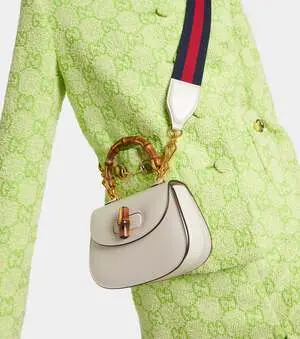 Gucci Bamboo 1947 Mini Leather Top-handle Bag - White