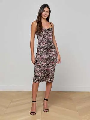 L'Agence Caprice Midi Dress