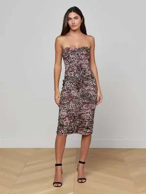 L'Agence Caprice Midi Dress
