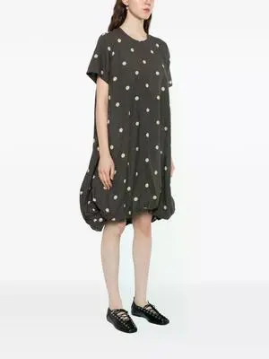 JNBY Polka-dot Mini Dress - Brown