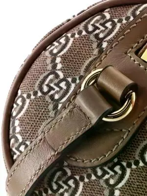 Gucci Cylindrical Gg Shadow Coated Canvas Mini Shoulder Bag