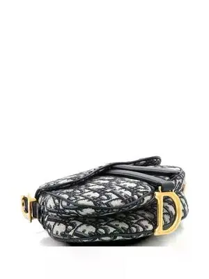 Dior Saddle Handbag Oblique Canvas Mini Shoulder Bag - Blue