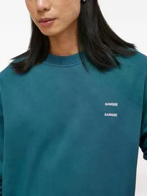 SAMSOE SAMSOE Logo-detail Sweatshirt - Blue