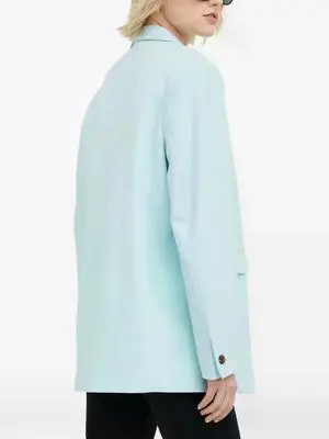 SAMSOE SAMSOE Notched-lapel Buttoned Blazer - Blue