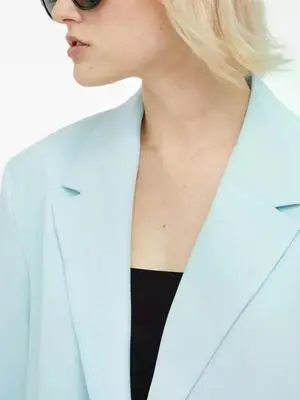 SAMSOE SAMSOE Notched-lapel Buttoned Blazer - Blue