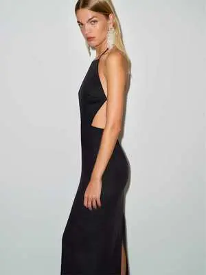 REFORMATION Trista Linen Maxi Dress - Black