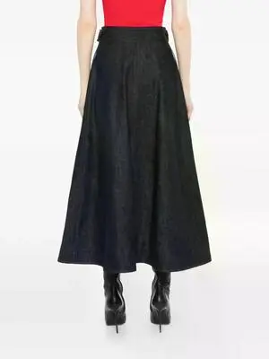 Adam Lippes A-line Denim Midi Skirt