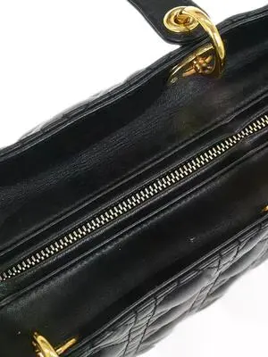 Dior 2017 Lady Cannage Leather Tote Bag - Black