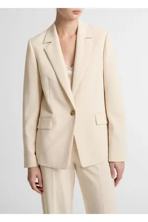 Vince Soft Sculpture Single-breasted Blazer - Neutral / White