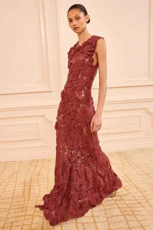 Ulla Johnson Anita Hand Crochet Maxi Dress - Agate