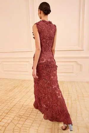 Ulla Johnson Anita Hand Crochet Maxi Dress - Agate