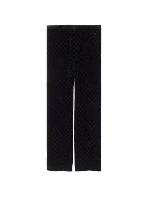 Gucci Gg Velvet Trousers - Black