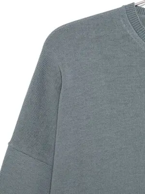 ALYSI Cotton Crewneck Sweater - Grey