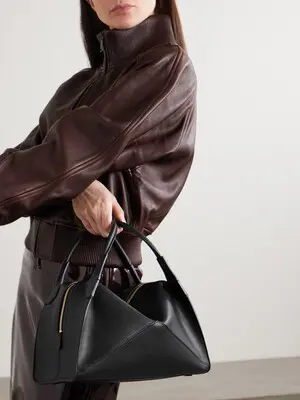 Victoria Beckham Plié Paneled Leather Tote