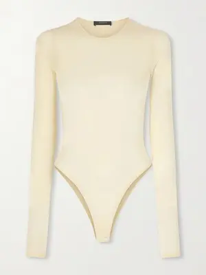 Wardrobe.NYC Stretch-jersey Bodysuit Yellow