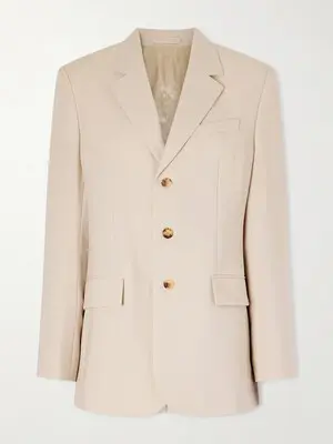 Wardrobe.NYC Wool-crepe Blazer - Neutrals