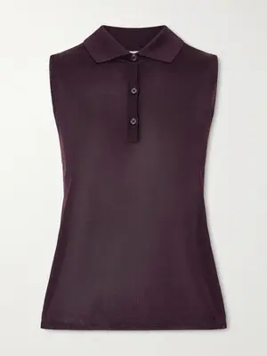 Veronica De Piante Selma Silk Polo Shirt - Purple