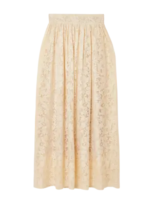 Zimmermann Lace Pleated Midi Skirt