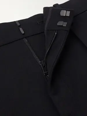 Saint Laurent Slim-fit Grain De Poudre Wool Tuxedo Trousers