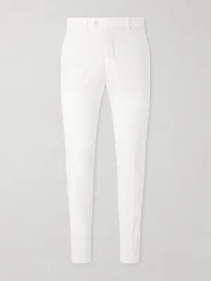 SLOWEAR Tapered Stretch-cotton Trousers - White
