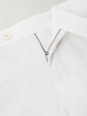 SLOWEAR Tapered Stretch-cotton Trousers - White