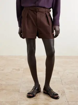 Saint Laurent Straight-leg Wool-blend Shorts