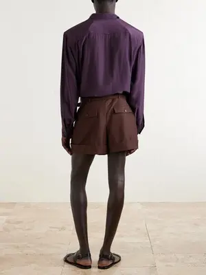 Saint Laurent Straight-leg Wool-blend Shorts