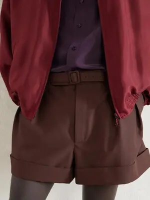 Saint Laurent Straight-leg Wool-blend Shorts