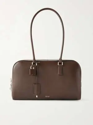 TOM FORD Leather Shoulder Bag - Chocolate