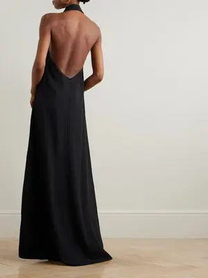 TALLER MARMO Barbara Open-back Crepe Gown