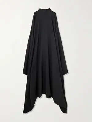 TALLER MARMO Aga Tie-detailed Draped Gown - Black